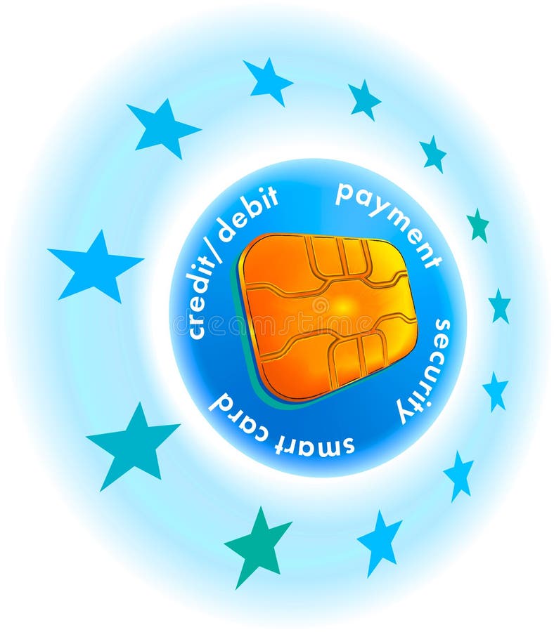 Credit Card Chip with Stars Stock Vector - Illustration of money ...