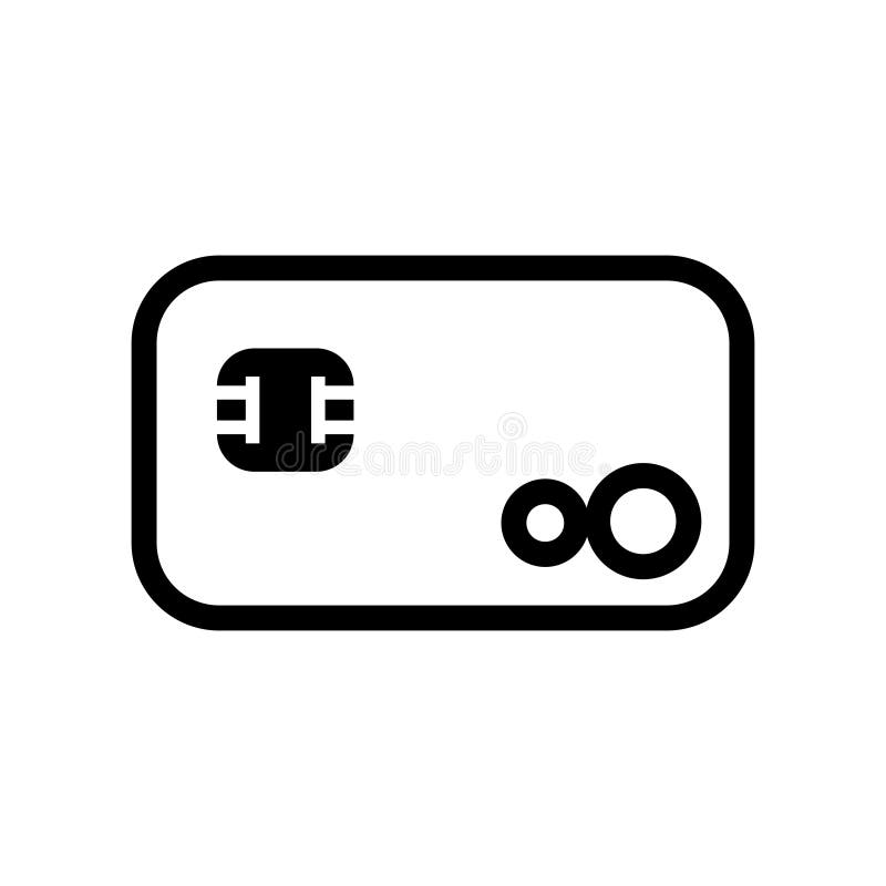Credit card with chip stock vector. Illustration of element - 193973495