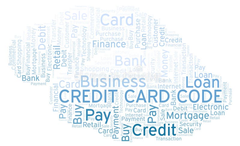 Credit Card Code Word Cloud. Stock Illustration - Illustration of ...