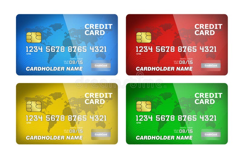 Credit card templates stock vector. Illustration of numbers - 15109325