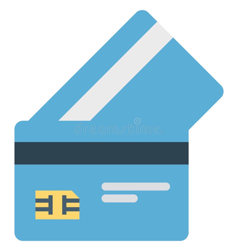 Credit Card Color Vector Isolated Icon Editable Stock Vector ...