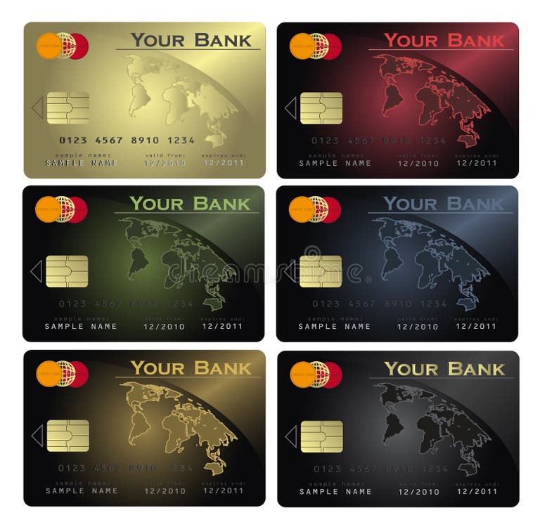 Credit Card Colors Collection Stock Illustrations – 527 Credit Card ...