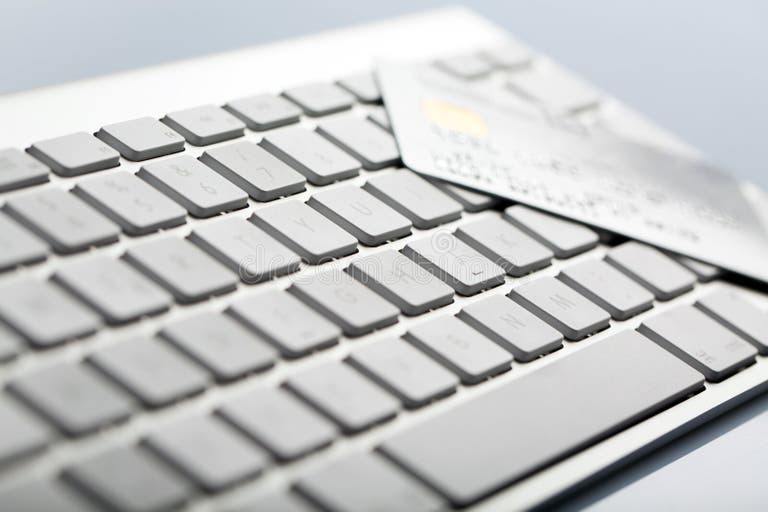 Credit Card on a Computer Keyboard Editorial Stock Photo - Image of ...