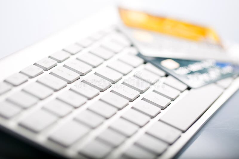 Credit Card on a Computer Keyboard Stock Photo - Image of imac, buying ...