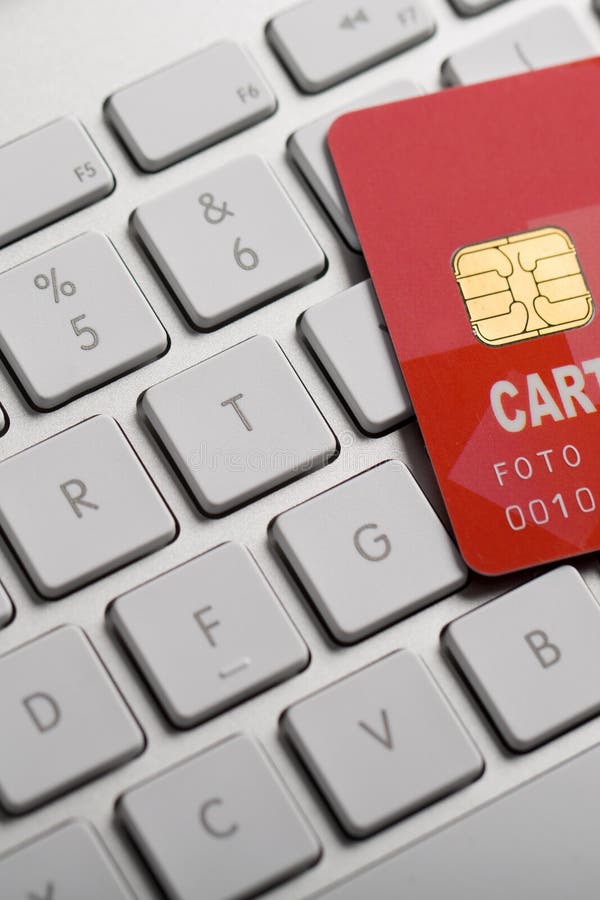 Credit Card on a Computer Keyboard Stock Photo - Image of business ...