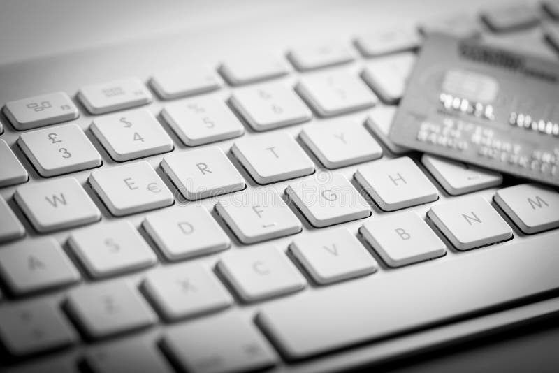 Credit Card on a Computer Keyboard Editorial Photography - Image of ...