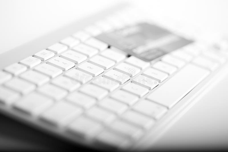 Credit Card on a Computer Keyboard Stock Image - Image of selective ...