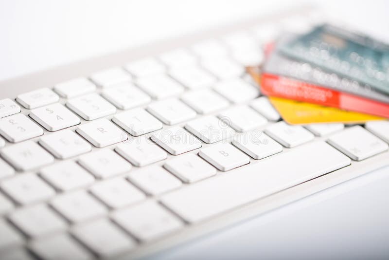 Credit Card on a Computer Keyboard Editorial Photography - Image of ...