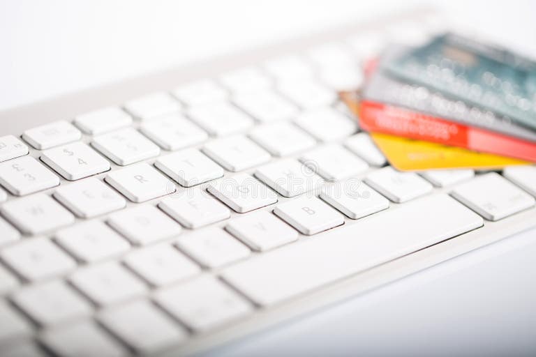 Credit Card on a Computer Keyboard Editorial Photography - Image of ...