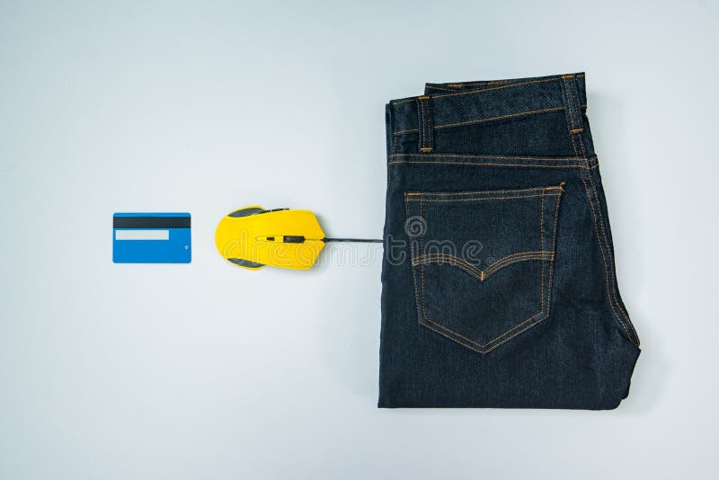 Credit Card Computer Mouse Online Shopping Concept Isolated Whit Stock ...