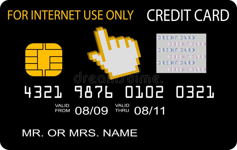 Credit Card Concept for Internet Use only Stock Vector - Illustration ...