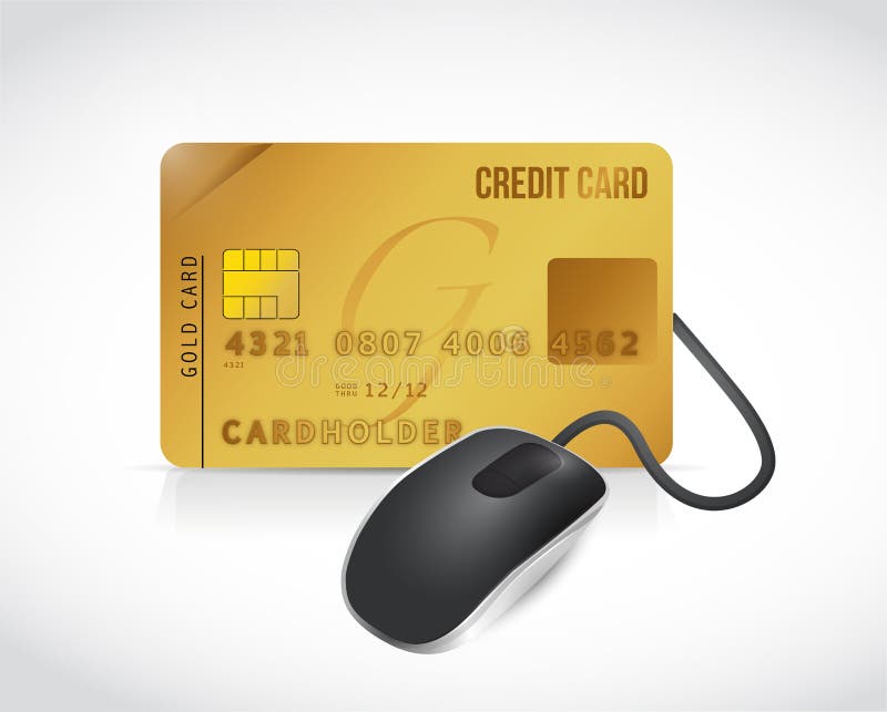 Credit Card with Gas Nozzle Stock Illustration - Illustration of petrol ...