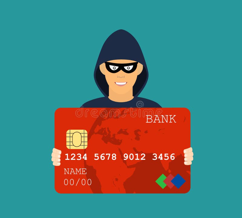 Credit Card Data Phishing, Hacker Attack Stock Vector - Illustration of ...