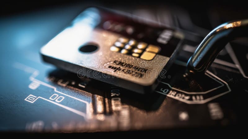 Credit Card Data Security Concept, Data Encryption on Credit Card ...
