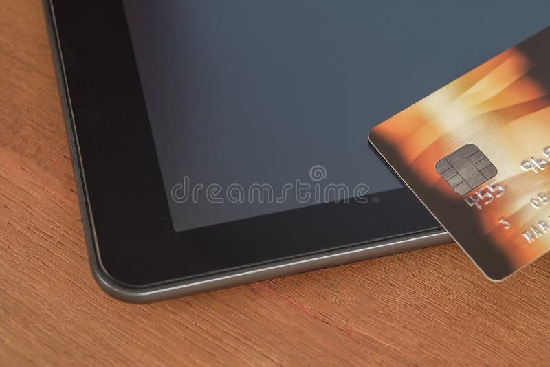 Credit Card or Debit Card on Tablet ,shopping Online Concept Stock ...