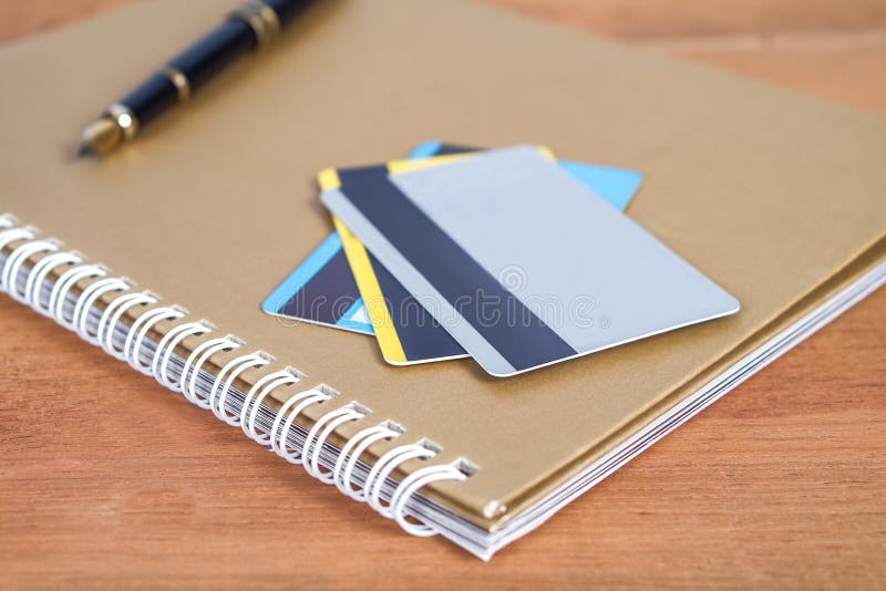 Credit Card or Debit Card on Working Table ,shopping Online Stock Image ...