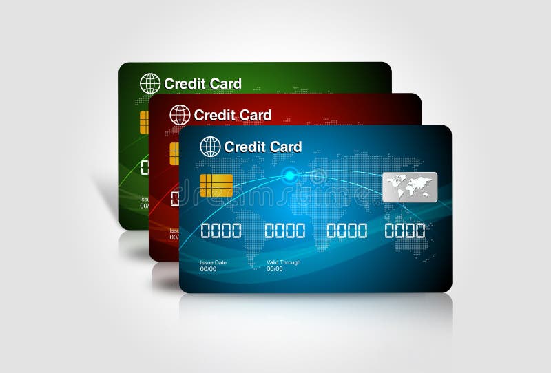Credit Card Design Isolated on White Business Stock Illustration ...