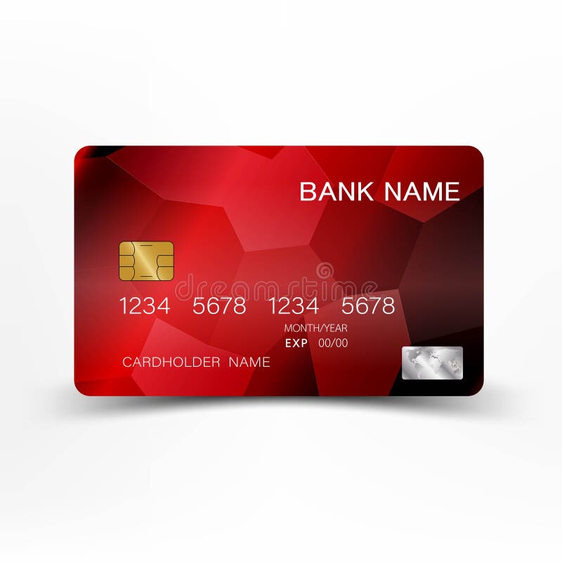 Red Credit Card Icon Realistic Style Stock Illustrations – 99 Red ...