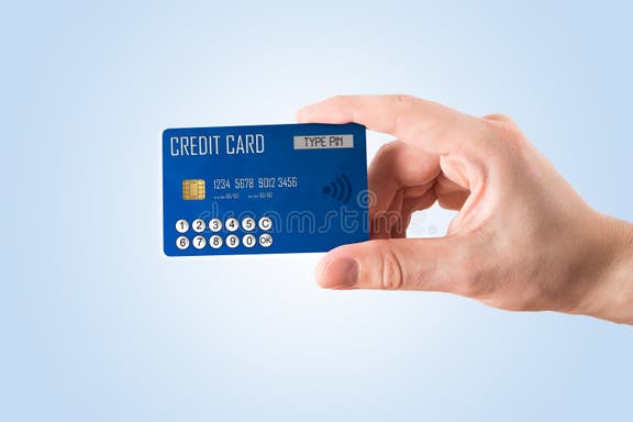 Credit Card with Display and Keypad Stock Photo - Image of keypad ...
