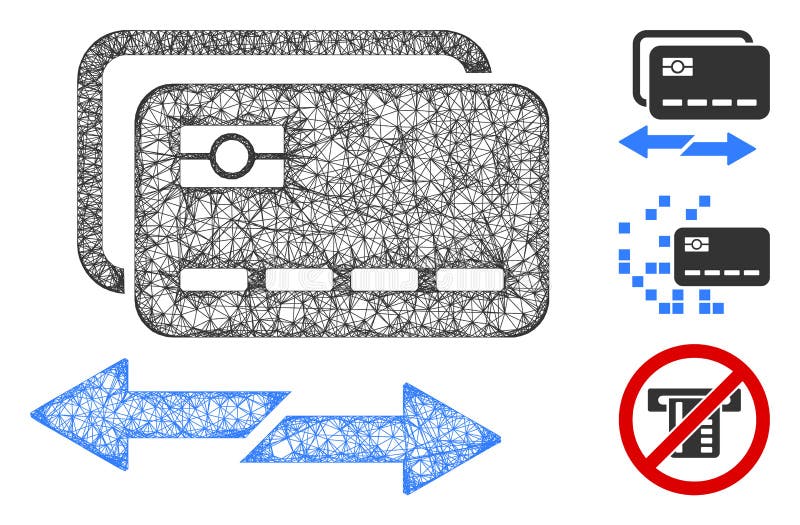 Credit Card Exchange Polygonal Web Vector Mesh Illustration Stock ...