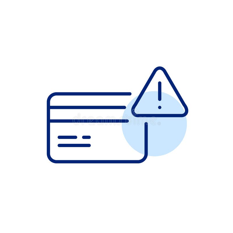 Credit Card, Exclamation Mark and Triangle. Payment Warning, Card ...