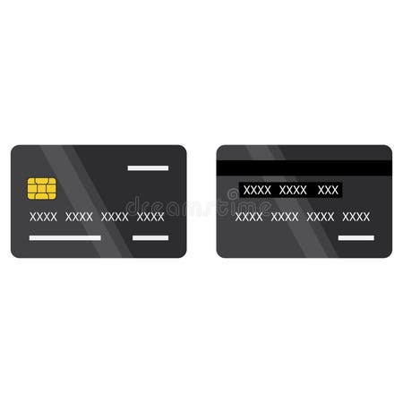 Debit Card Front Back Stock Illustrations – 1,051 Debit Card Front Back ...