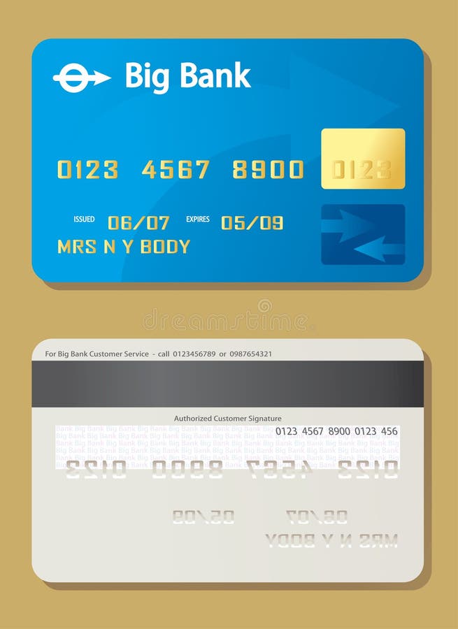 Visa Credit Card Back Stock Illustrations – 58 Visa Credit Card Back ...