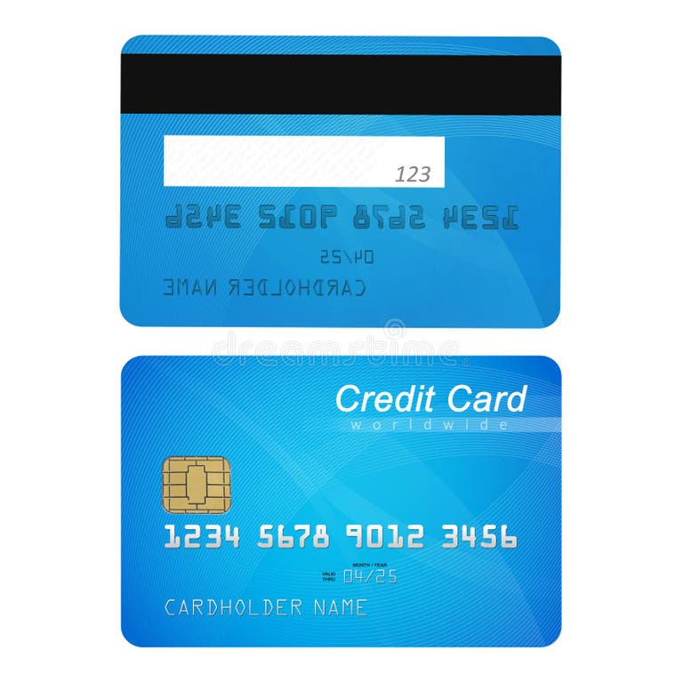 Credit Debit Card Front Back Stock Illustrations – 1,032 Credit Debit ...