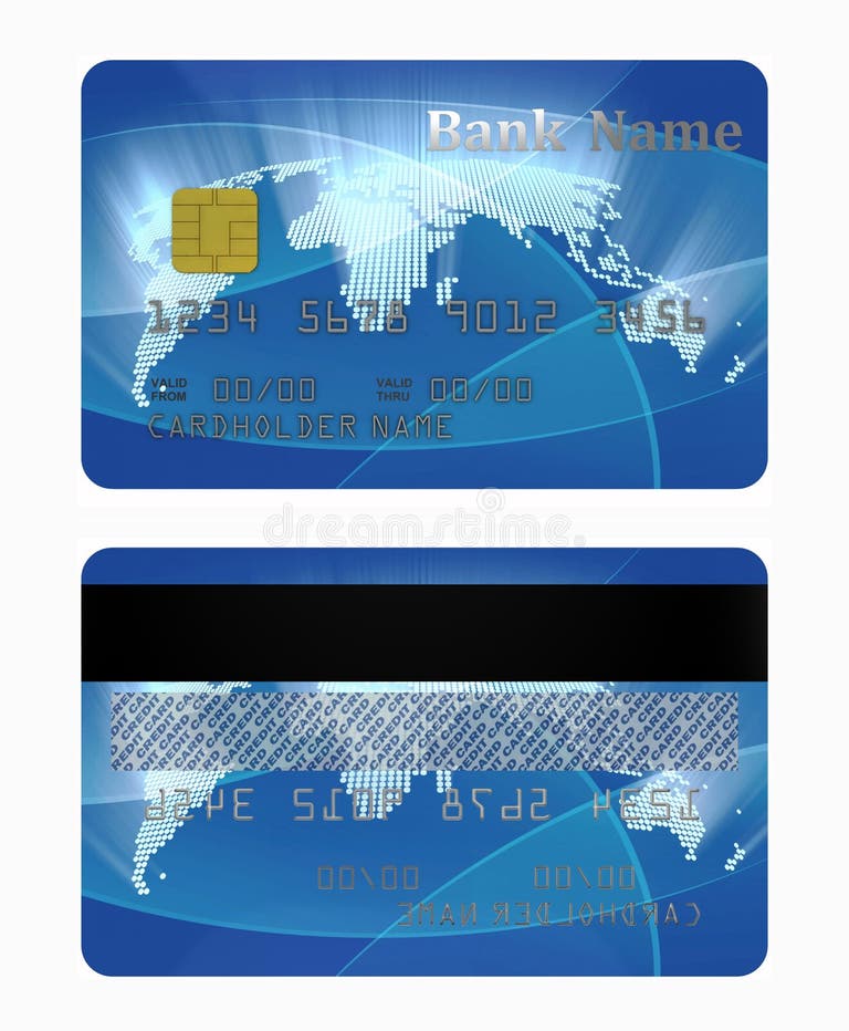 Credit Card Front Back Stock Illustrations – 1,169 Credit Card Front ...