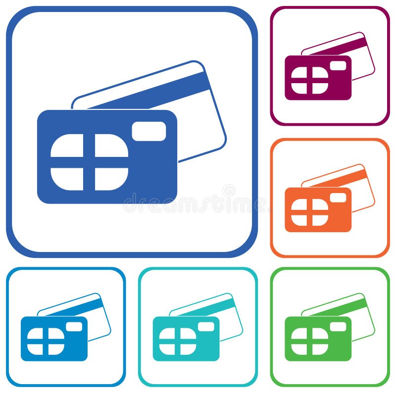 Credit card Icon stock vector. Illustration of debit - 116783134