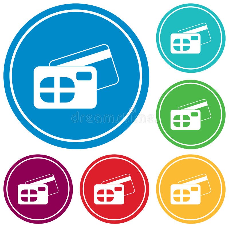 Credit card Icon stock vector. Illustration of money - 130100352