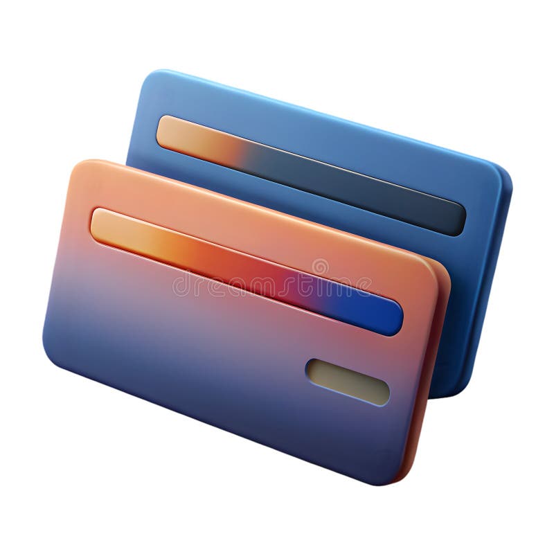 Credit Card Front and Back View Stock Illustration - Illustration of ...