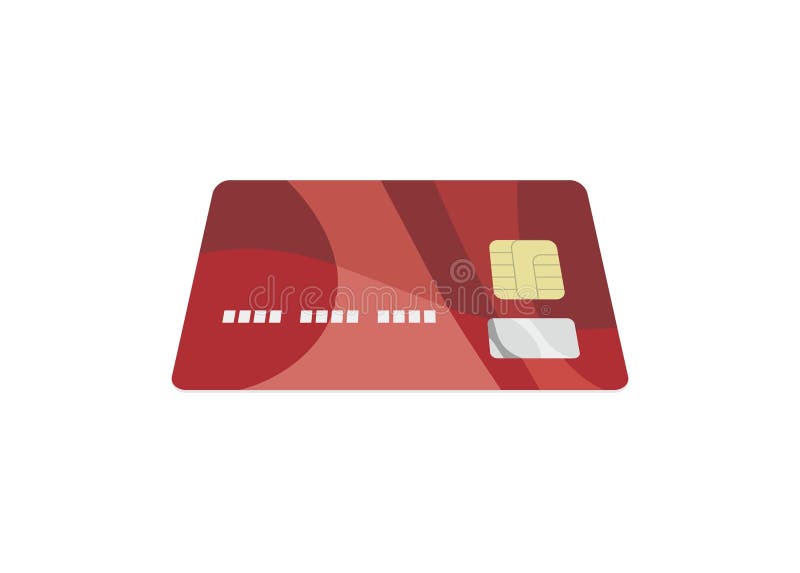Credit Card. Front View. Simple Flat Illustration in Perspective View ...