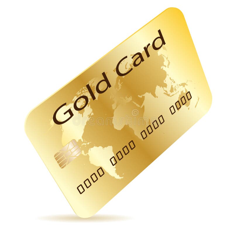 Gold Credit Card stock illustration. Illustration of card - 33943674