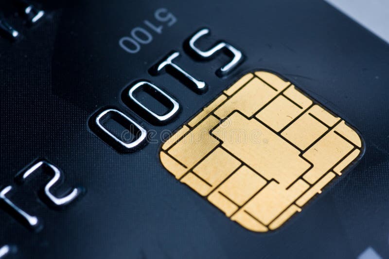 Credit card with gold chip stock photo. Image of loan - 9357850