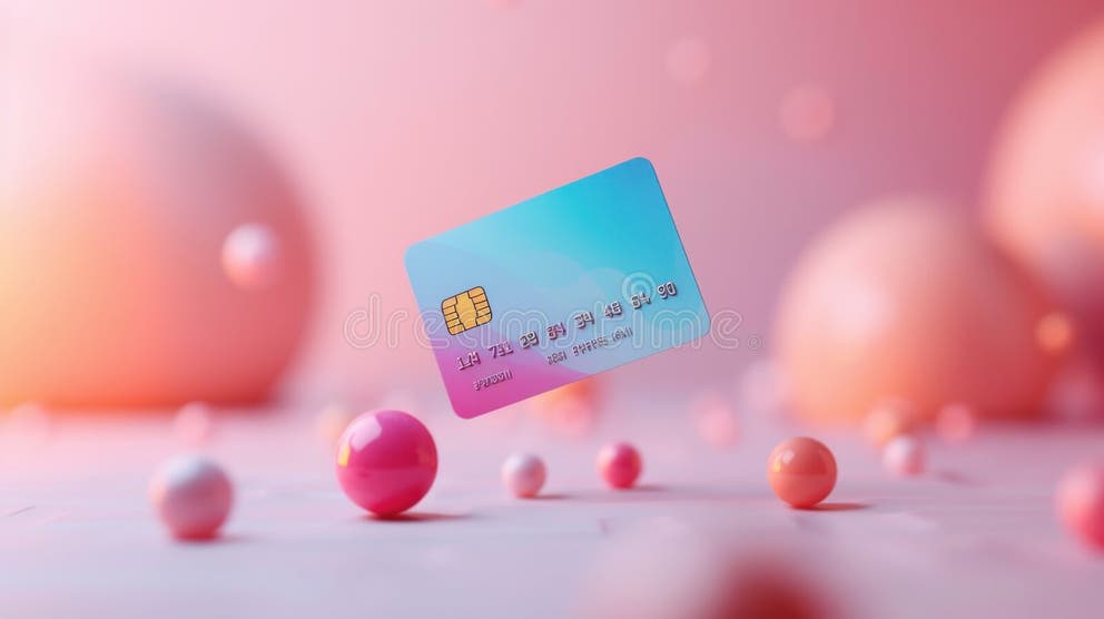 A Credit Card with a Gold Colored Chip on it Stock Image - Image of ...