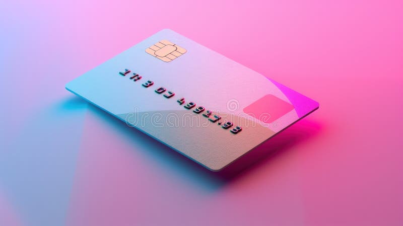 A Credit Card with a Gold Colored Chip on it Stock Photo - Image of ...