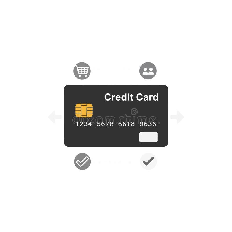 Credit Card Graphic Illustrating Payment Options and User Interface ...