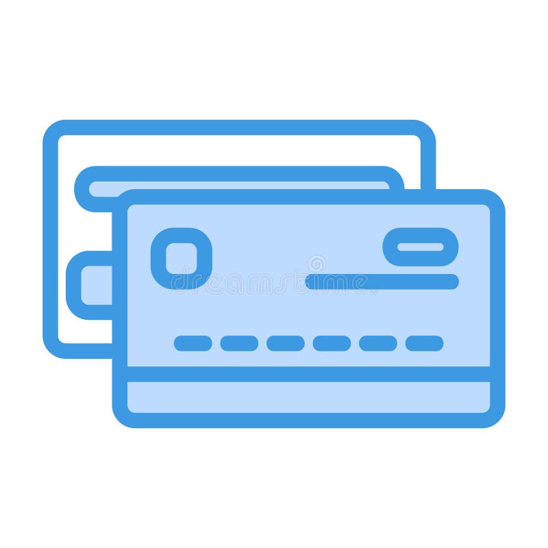 Credit Card Icon in Blue Style for Any Projects Stock Vector ...