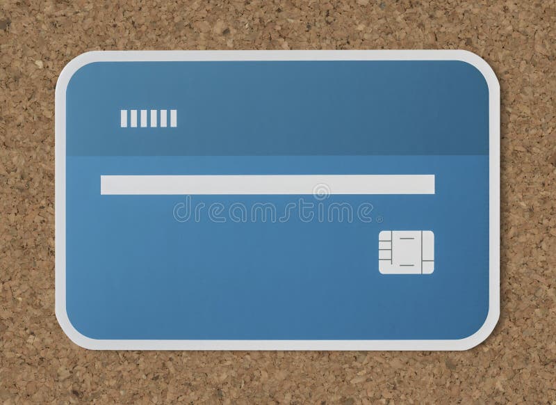 Credit Card Icon Paper Mockup Stock Photo - Image of plastic, element ...