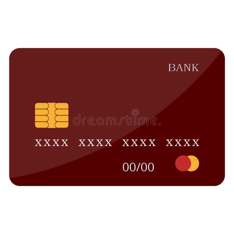 Credit card icon red stock illustration. Illustration of abstract ...
