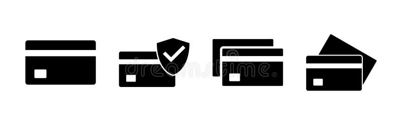 Credit Card Icon Set. Credit Card Payment Icon Stock Vector ...