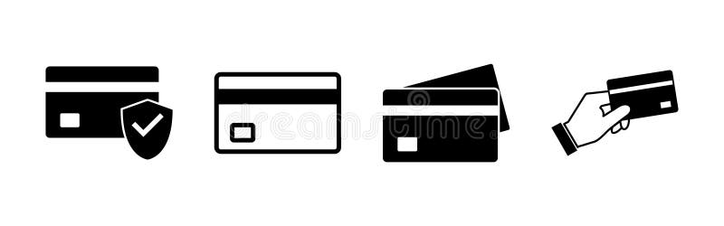 Credit Card Icon Set. Credit Card Payment Icon Stock Vector ...