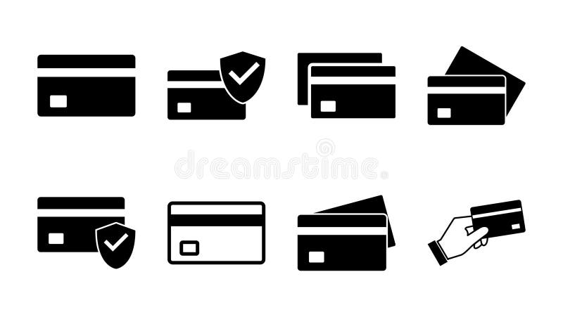 Credit Card Icon Set. Credit Card Payment Icon Stock Vector ...