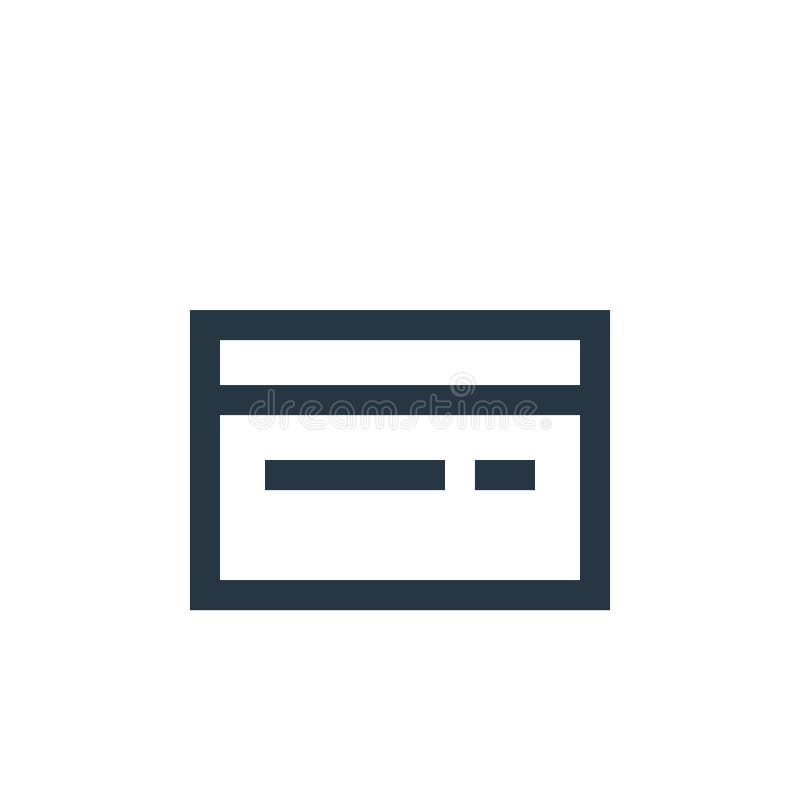 Credit Card Icon Vector from Ecommerce Basic Ui Concept. Thin Line ...