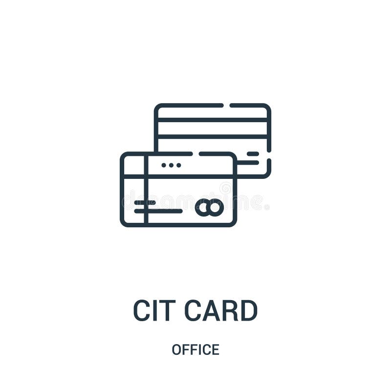 Credit Card Icon Vector from Miscellaneous Collection. Thin Line Credit ...