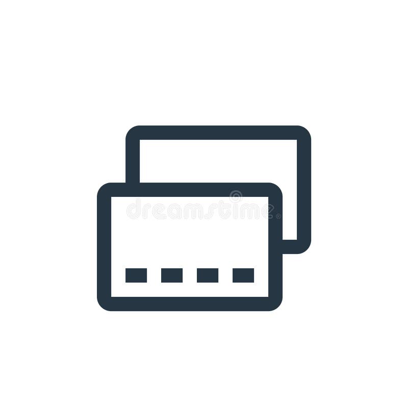 Credit Card Icon Vector from Restaurant Concept. Thin Line Illustration ...