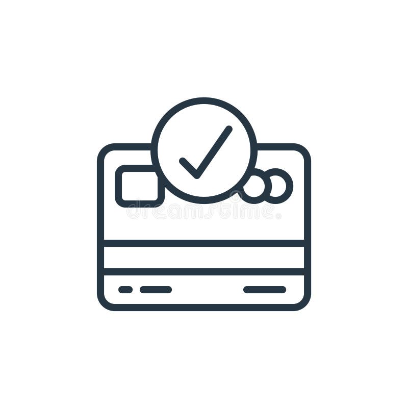 Credit Card Icon Vector from Sales Concept. Thin Line Illustration of ...