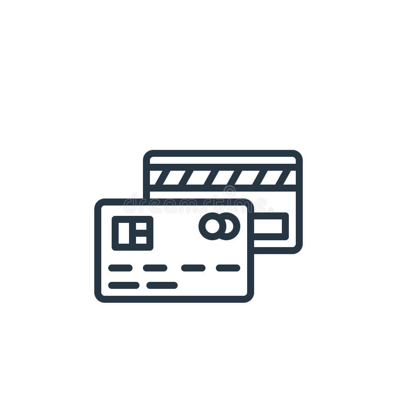 Credit Card Icon Vector from Travel Concept. Thin Line Illustration of ...