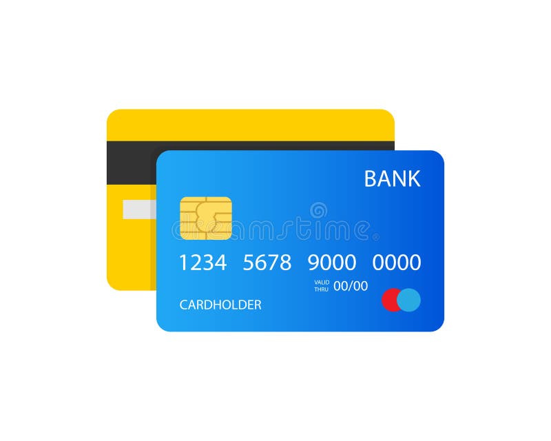 Credit Card Illustration, Front and Back View. Vector EPS 10 Stock ...